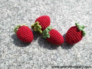 Crochet And Beaded Strawberries - Sew Historically